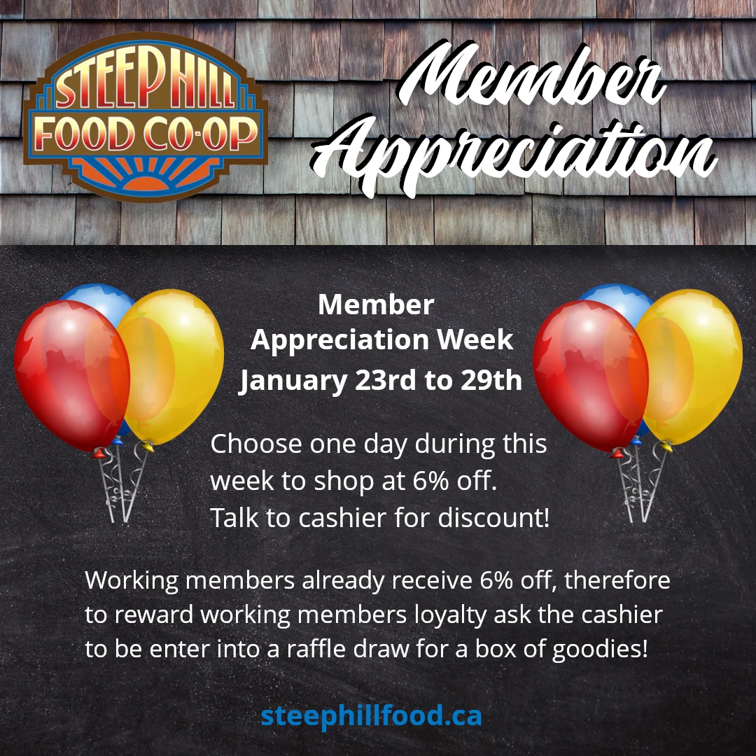 Member Appreciation Week - Steep Hill Food Co-op